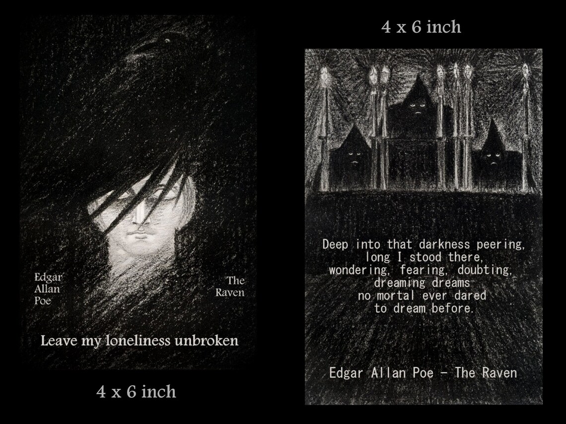 Edgar Allan Poe Gothic Literature Quote Wall Collage Kit Poe - Etsy