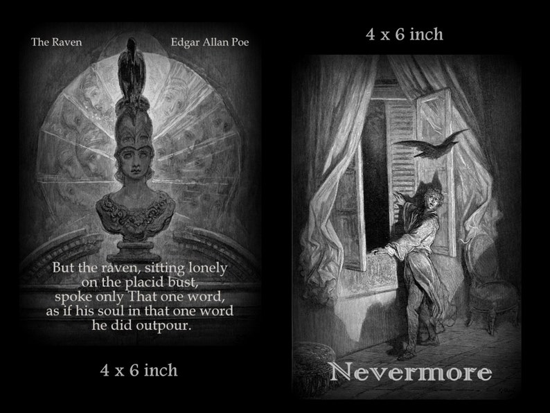 Edgar Allan Poe Gothic Literature Quote Wall Collage Kit Poe - Etsy