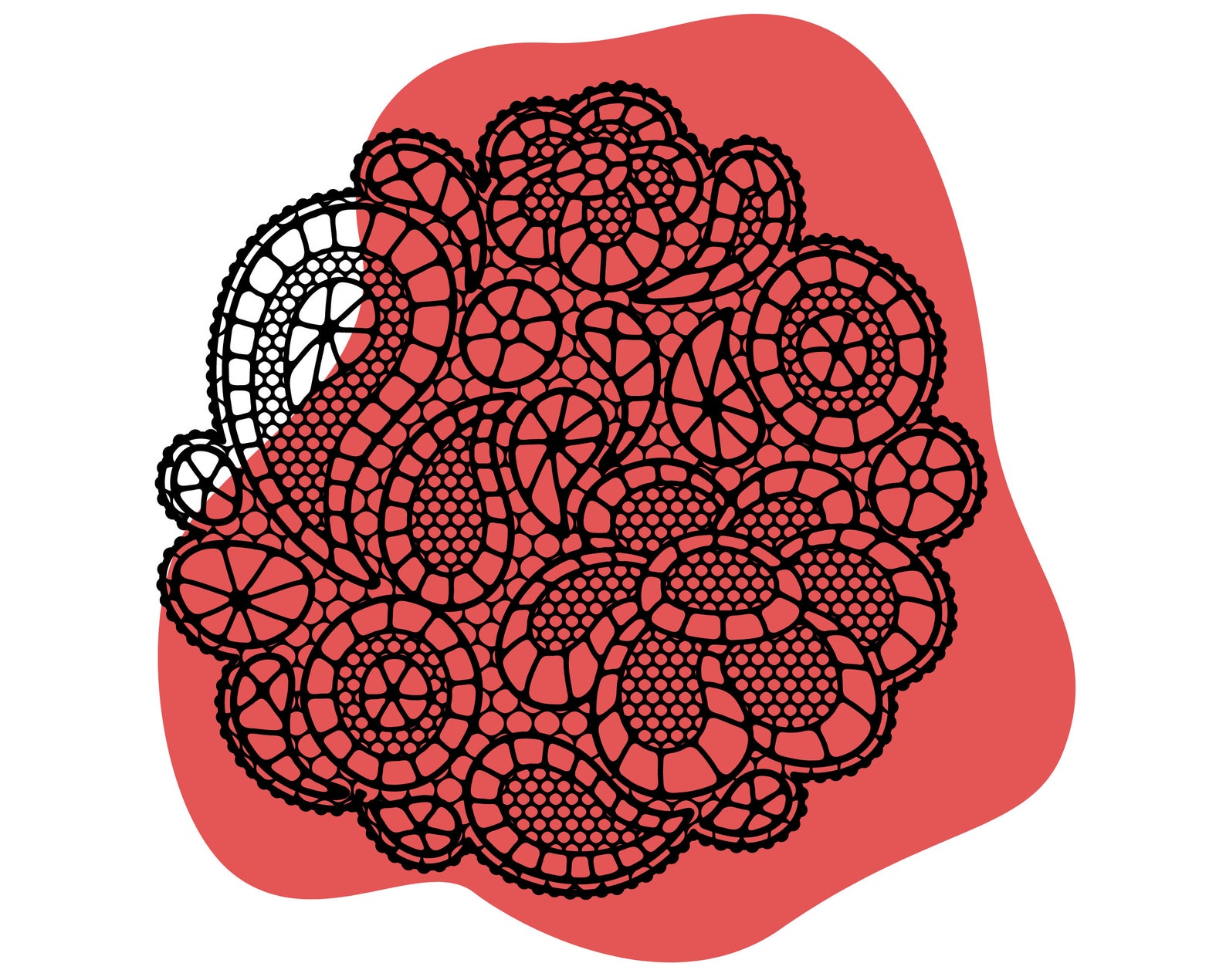 Lace Coloring Pages - Printable Adult Lace Patterns Coloring Book - 20 ...