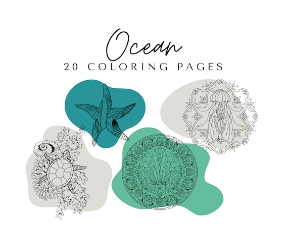 Ocean Coloring Pages Printable Adult Nautical Coloring Book - Etsy