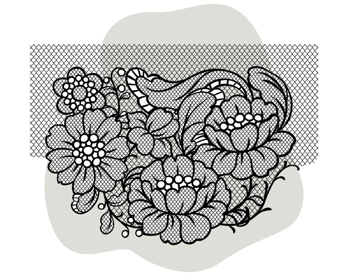 Lace Coloring Pages - Printable Adult Lace Patterns Coloring Book - 20 ...
