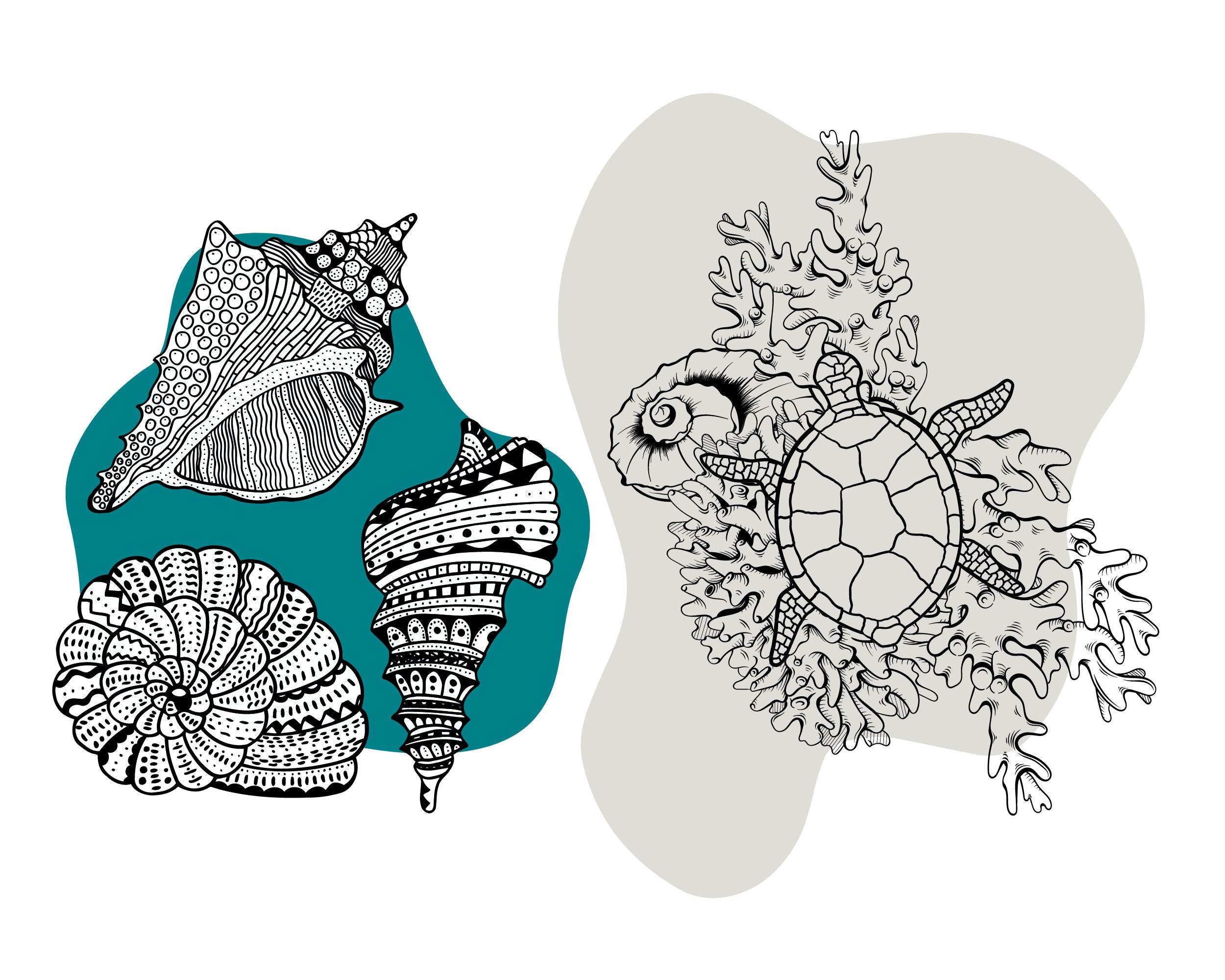 Ocean Coloring Pages - Printable Adult Nautical Coloring Book - 20 ...