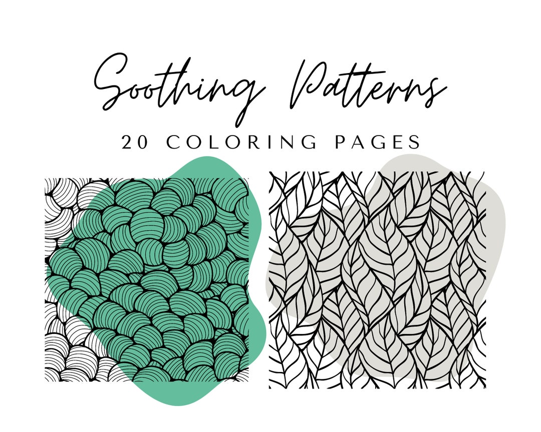 Soothing Patterns Coloring Pages - Printable Adult Patterns Coloring ...
