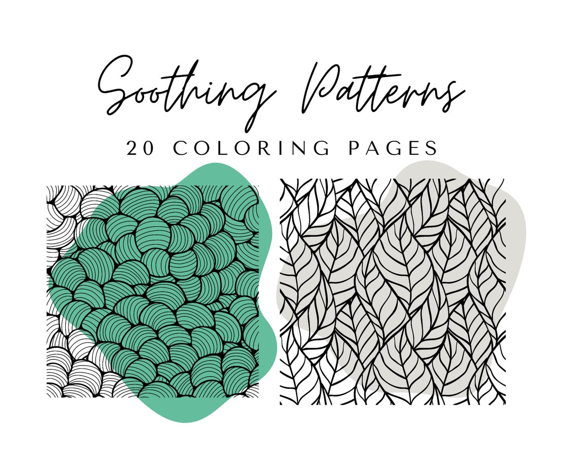 Soothing Patterns Coloring Pages Printable Adult Patterns Coloring Book ...