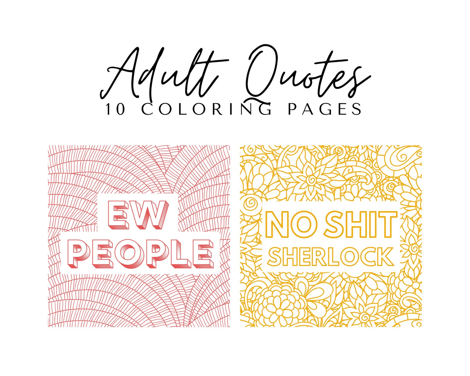 Adult Quotes Coloring Pages - Printable Adult Quotes Coloring Book - 10 ...