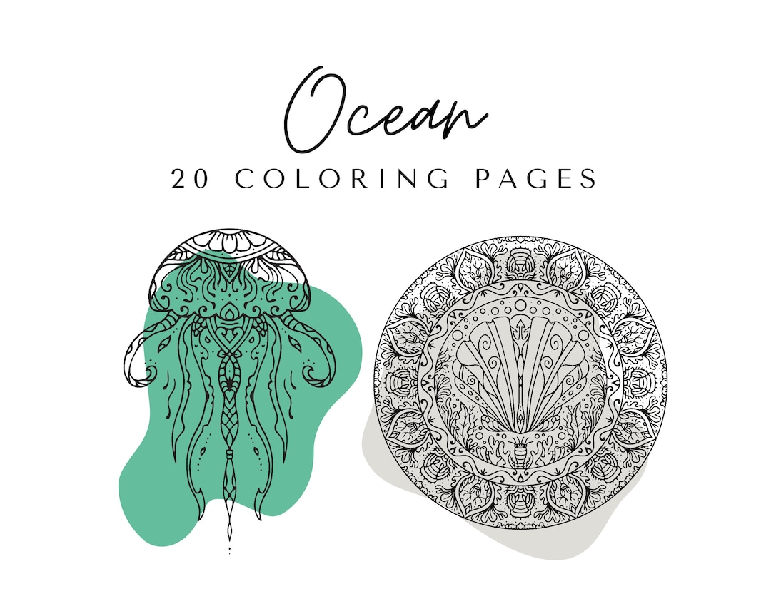 Ocean Coloring Pages - Printable Adult Nautical Coloring Book - 20 ...