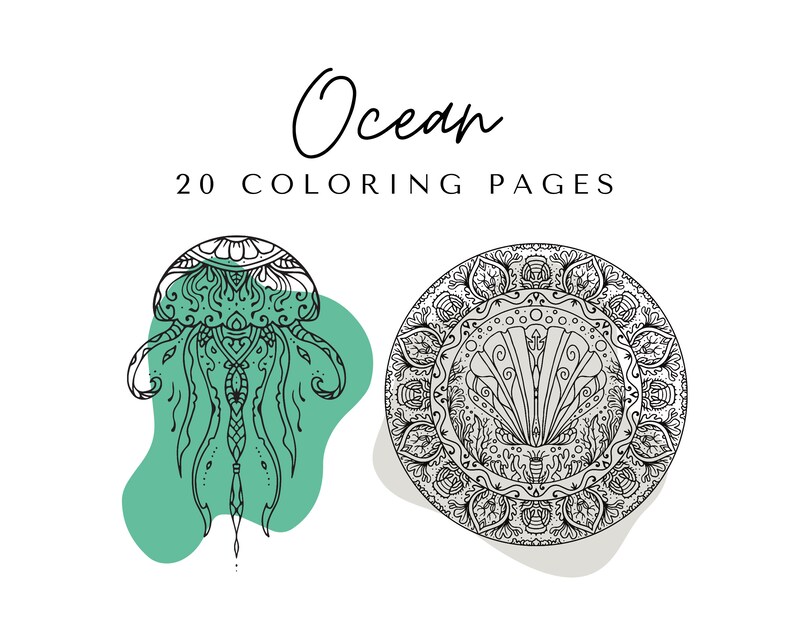 Ocean Coloring Pages - Printable Adult Nautical Coloring Book - 20 ...