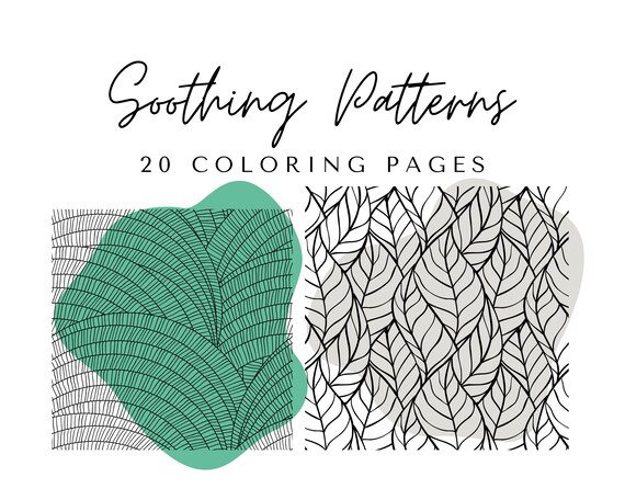 Soothing Patterns Coloring Pages Printable Adult Patterns | Etsy