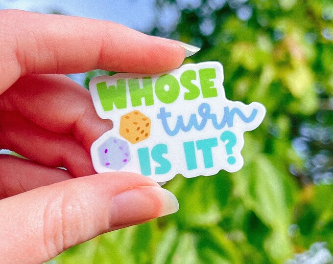 B GRADE Misprint | Whose Turn is It Board Game Collector Sticker ...