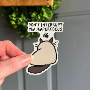 Hyper Focus Cat Sticker | Neurodivergent | Audhd Autism ADHD | POTS ...