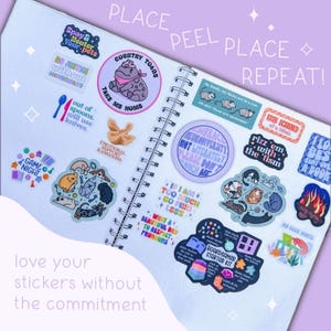 Large Reusable Sticker Book | Cottagecore Coquette Cutsie| Retro ...