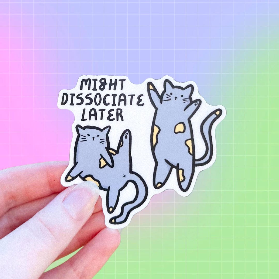 DID Cat Sticker | Dissociative Identity Disorder | Funny Cat ...