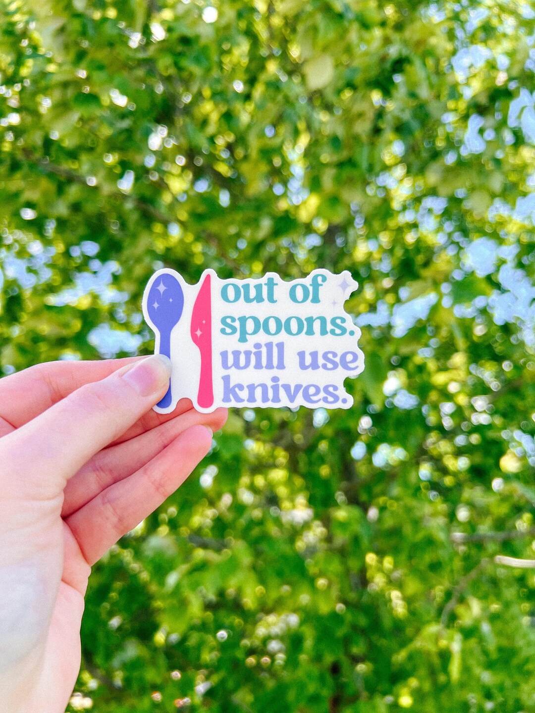 Out of Spoons Sticker | Funny Autism, ADHD, Neurodiversity | Disability ...