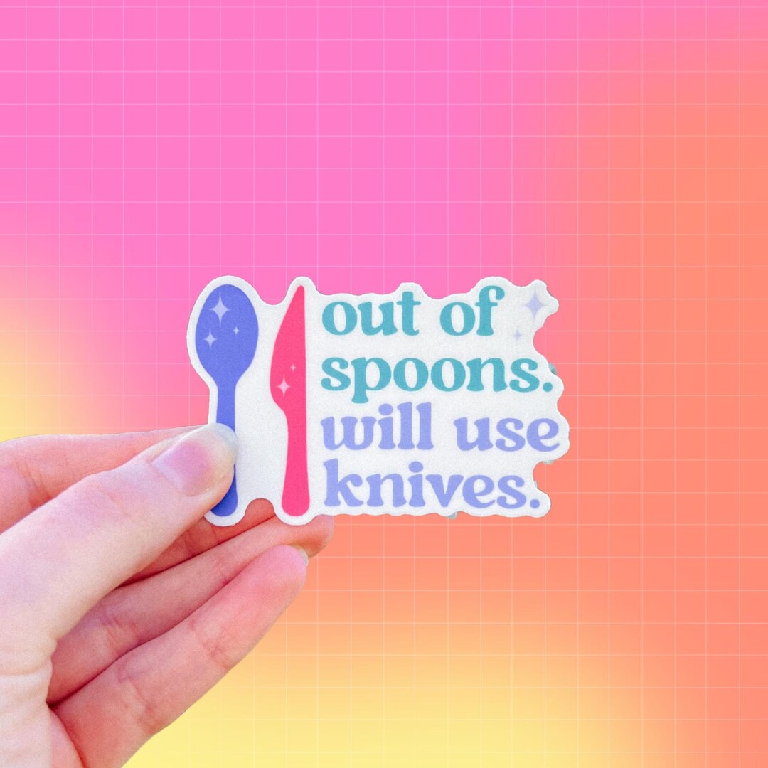Out of Spoons Sticker | Funny Autism, ADHD, Neurodiversity | Disability ...