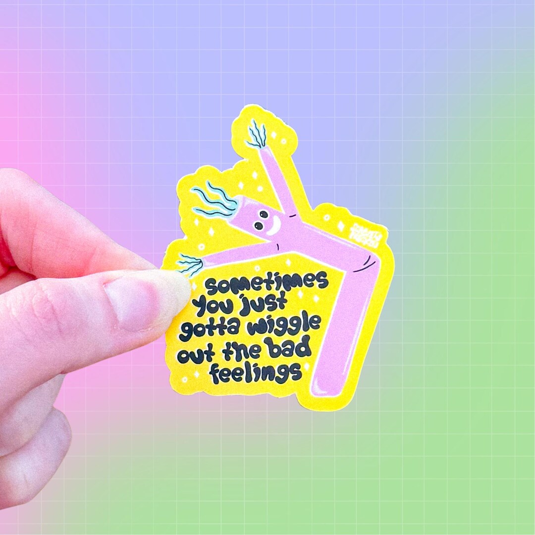 Wiggle Out the Bad Sticker | Air Dancer Inflatable Tube Man | Whimsical ...