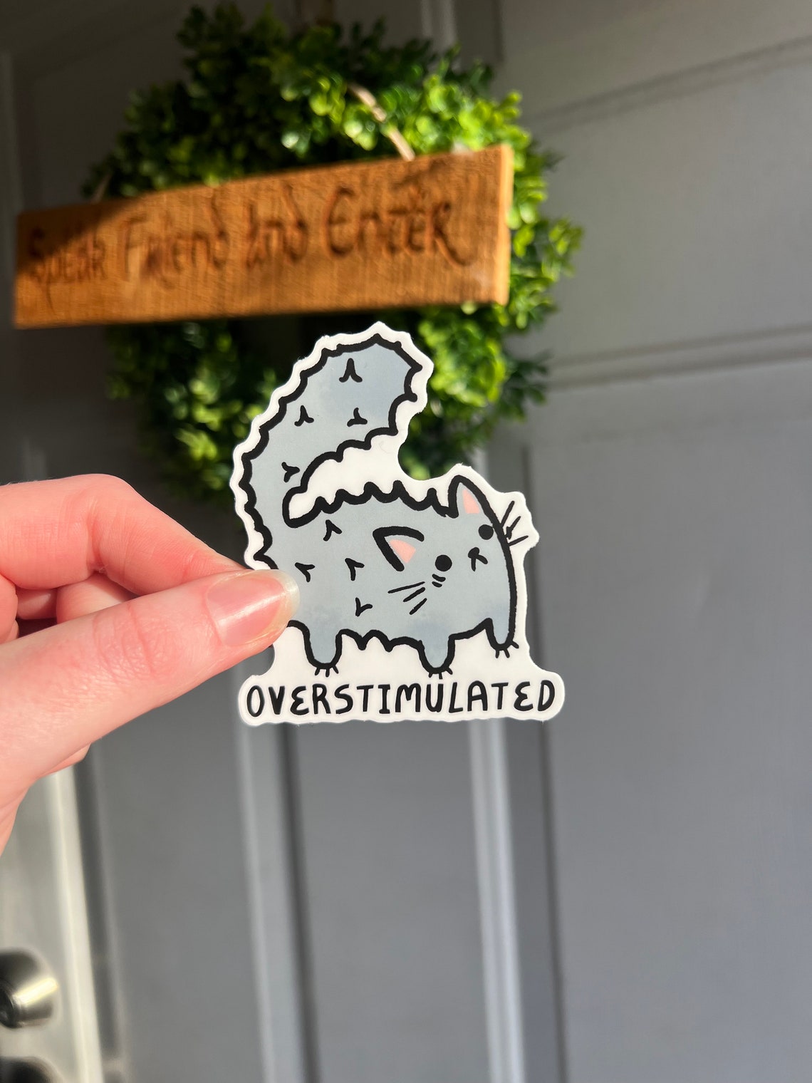 Overstimulated Cat Sticker | Neurodivergent | Audhd Autism ADHD | POTS ...