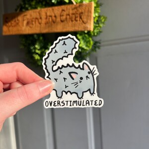 Overstimulated Cat Sticker | Neurodivergent | Audhd Autism ADHD | POTS ...