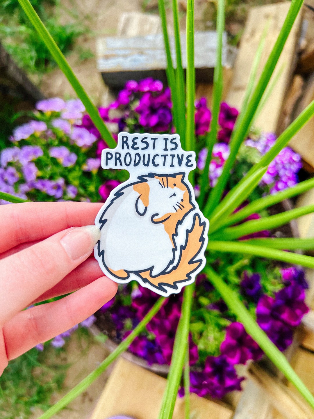 Rest is Productive Cat Sticker | Neurodivergent | Audhd Autism ADHD ...