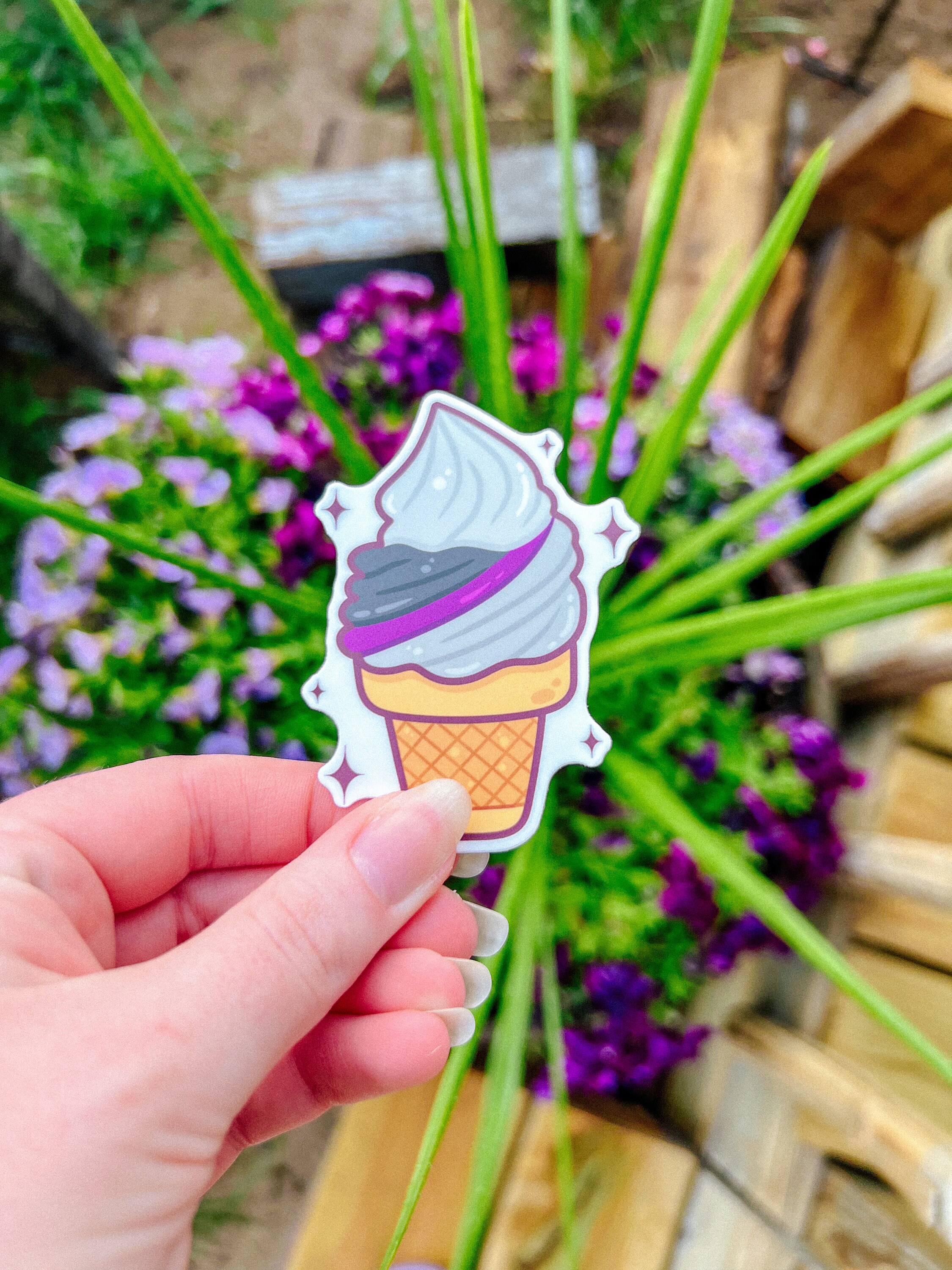 Demisexual Ice Cream Sticker | LGBTQIA | Subtle PRIDE Sticker | Queer ...