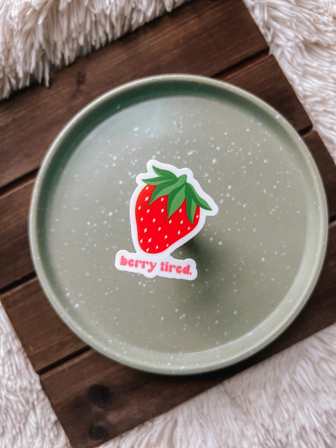 Berry Tired Pun Sticker Fruit Puns Strawberries - Etsy
