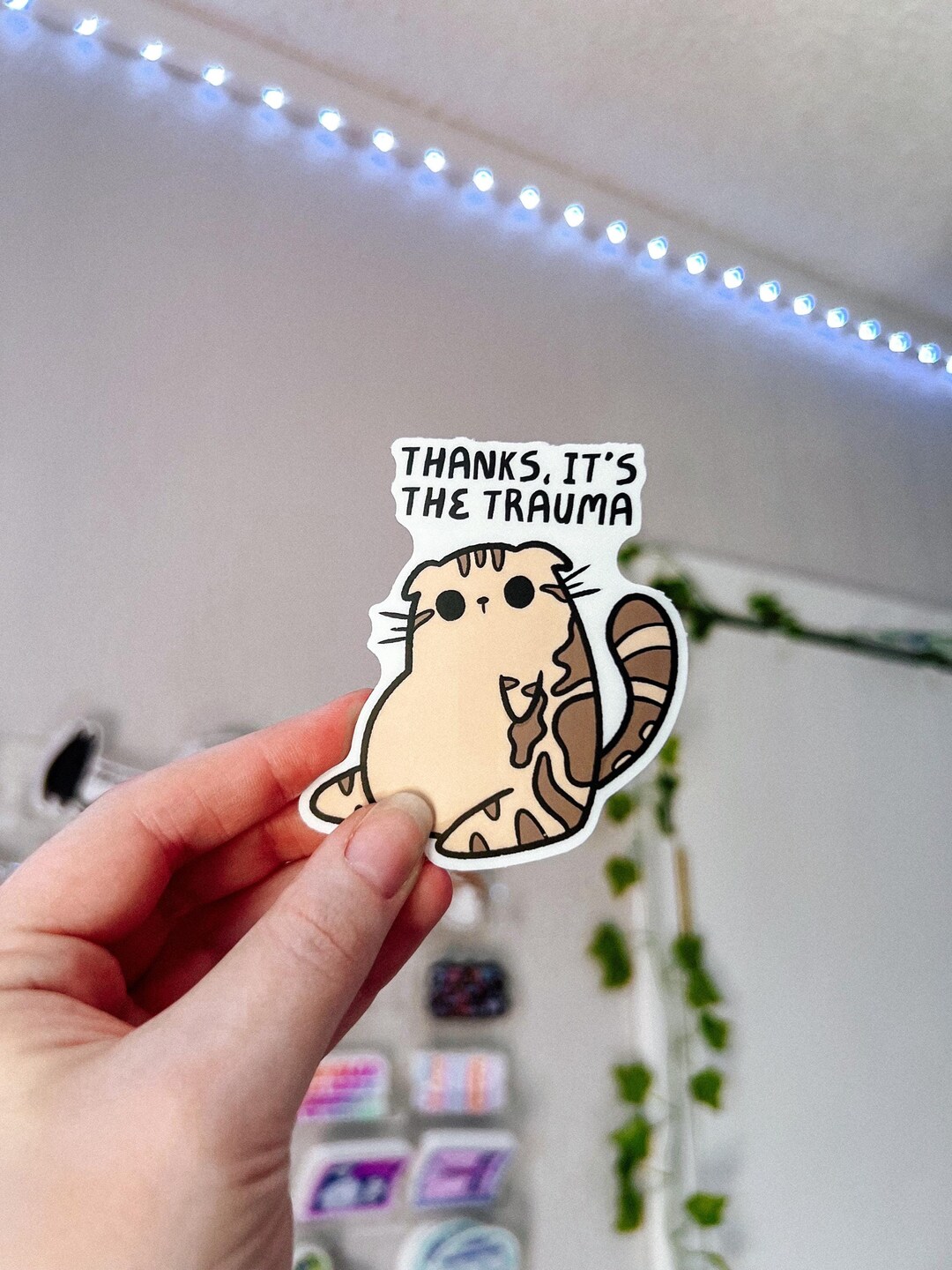 CPTSD Cat Sticker PTSD Funny Cat Disability Trauma Spoonie Chronic ...