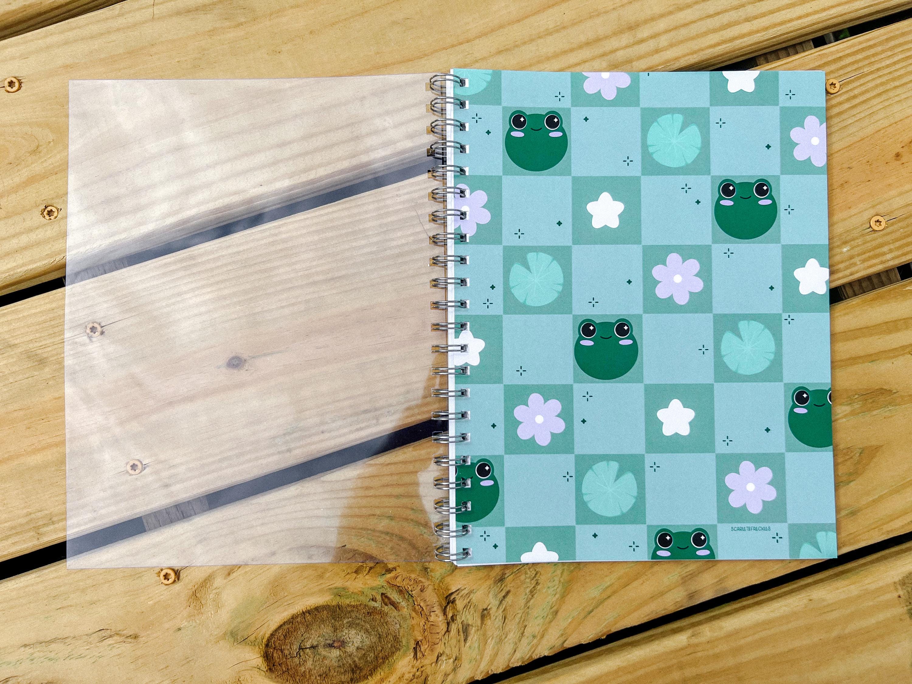 Large Reusable Sticker Book | Frog Flower Checkered Green | Gift ...