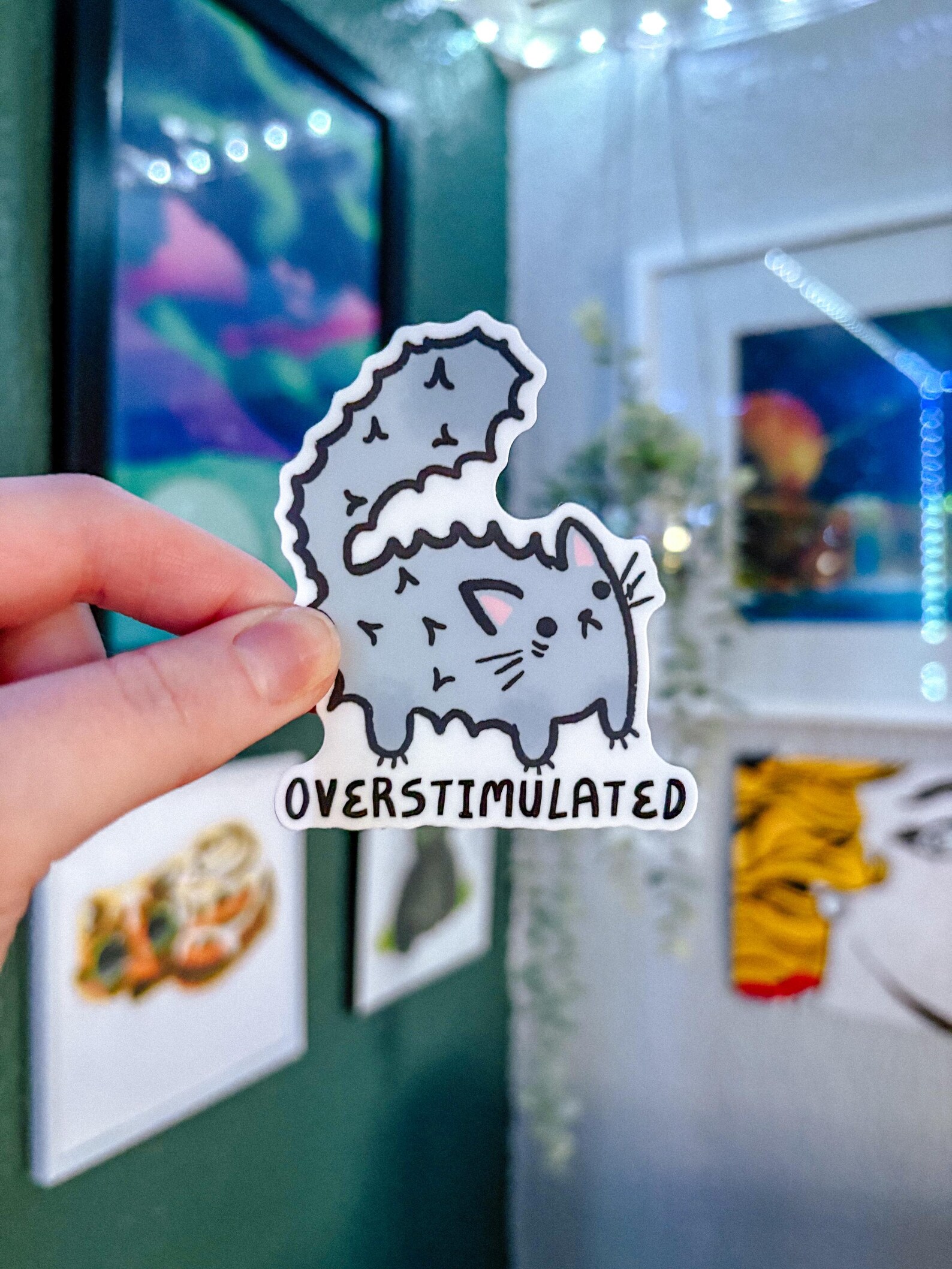 Overstimulated Cat Sticker | Neurodivergent | Audhd Autism ADHD | POTS ...