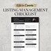 Real Estate Listing Management Checklist | Realtor Marketing | Real ...