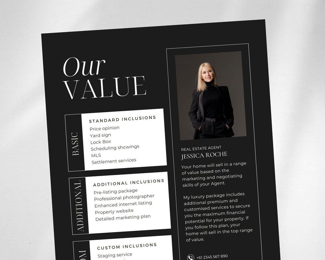 Real Estate Commission Sheet | Value Proposition | Real Estate ...