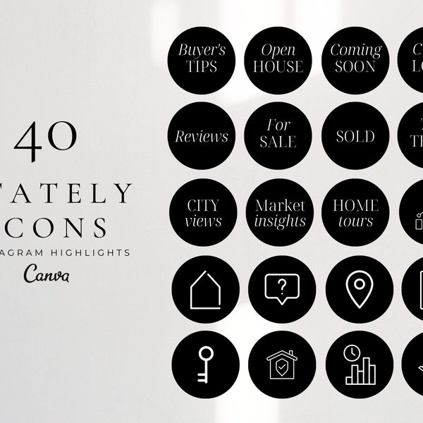 Real Estate Highlight Covers - Etsy