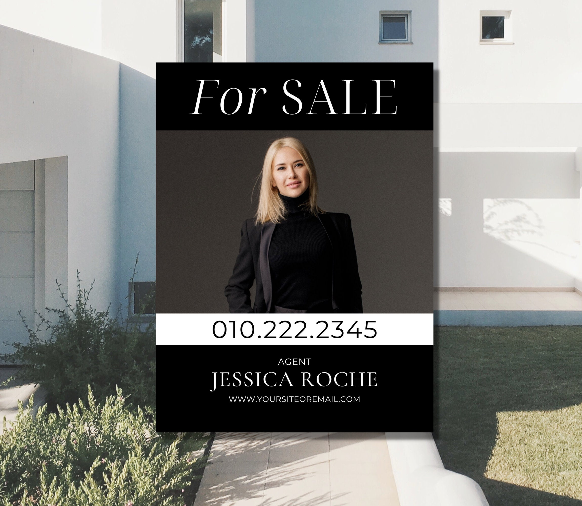 Real Estate Yard Sign Template Modern Real Estate Signs - Etsy