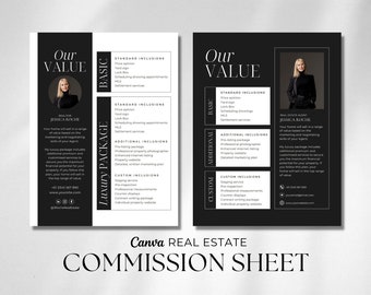 Real Estate Commission Sheet Value Proposition Real Estate Marketing ...