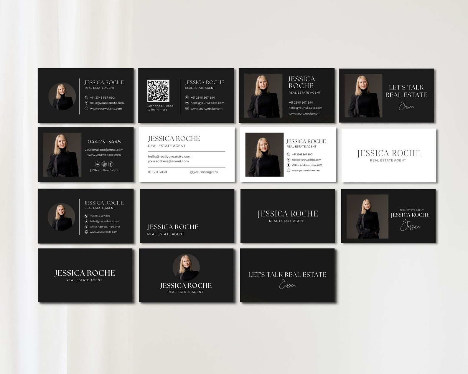 15 Real Estate Business Card Templates Canva Realtor Business Card ...