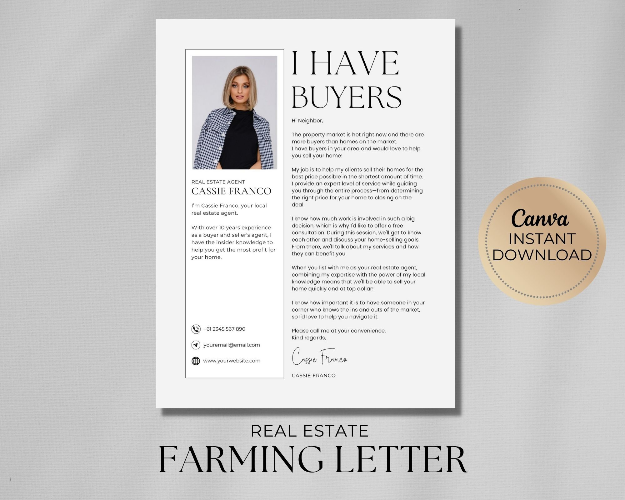 I Have Buyers Letter | Real Estate Farming Flyer | Realtor Hello ...