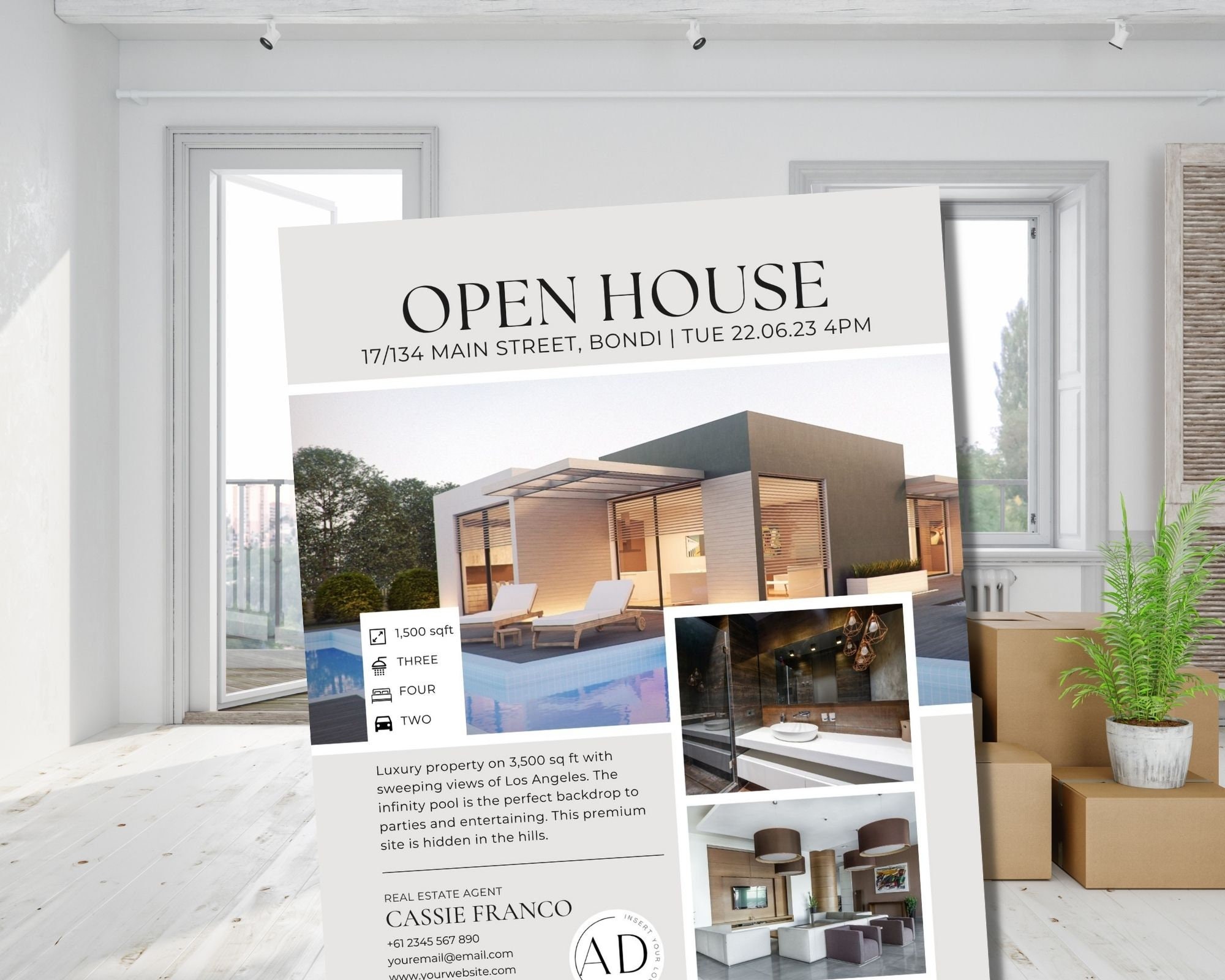 Modern Open House Flyer | Real Estate Open House Flyer Template | Just ...