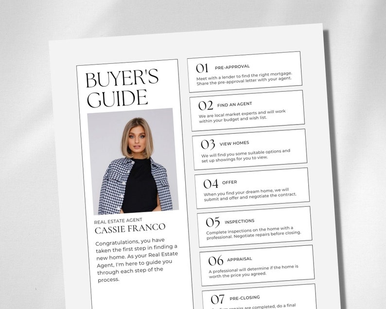 Modern Home Buyer and Seller Guide Flyer Real Estate - Etsy