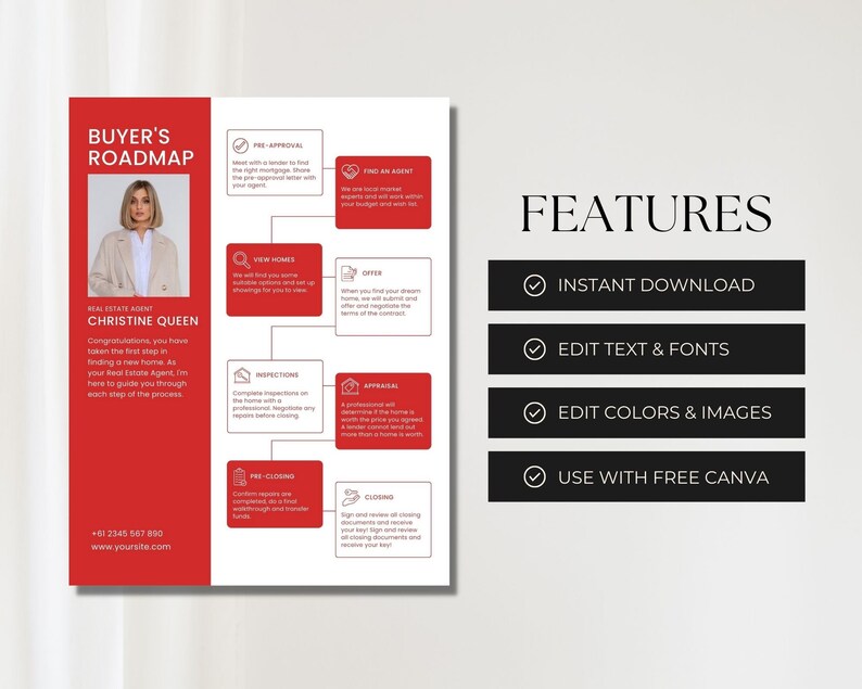 Red Real Estate Home Buyer Guide | Real Estate Marketing | Red Realtor ...