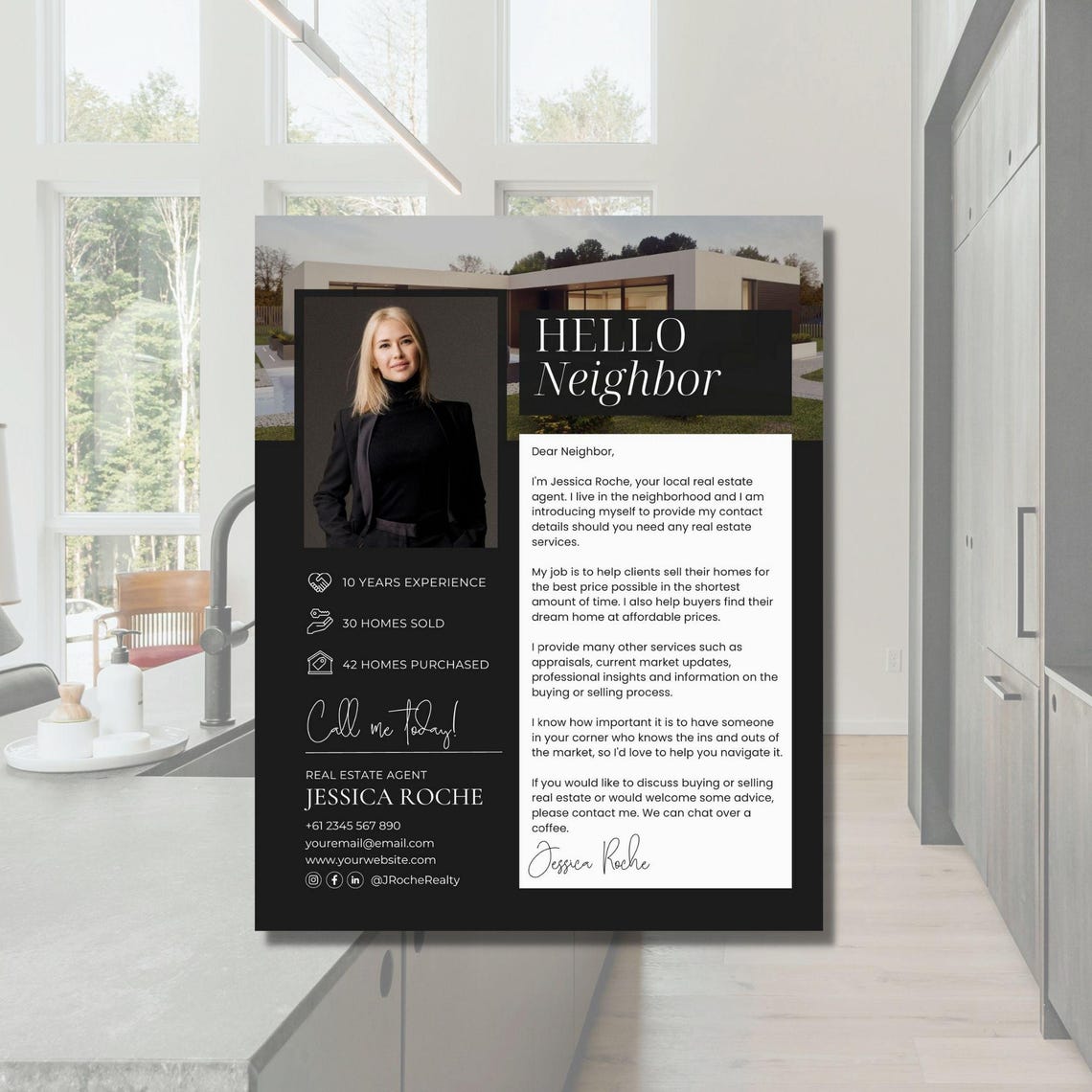 Real Estate Introduction Letter | New Agent Flyer | Luxury Real Estate ...