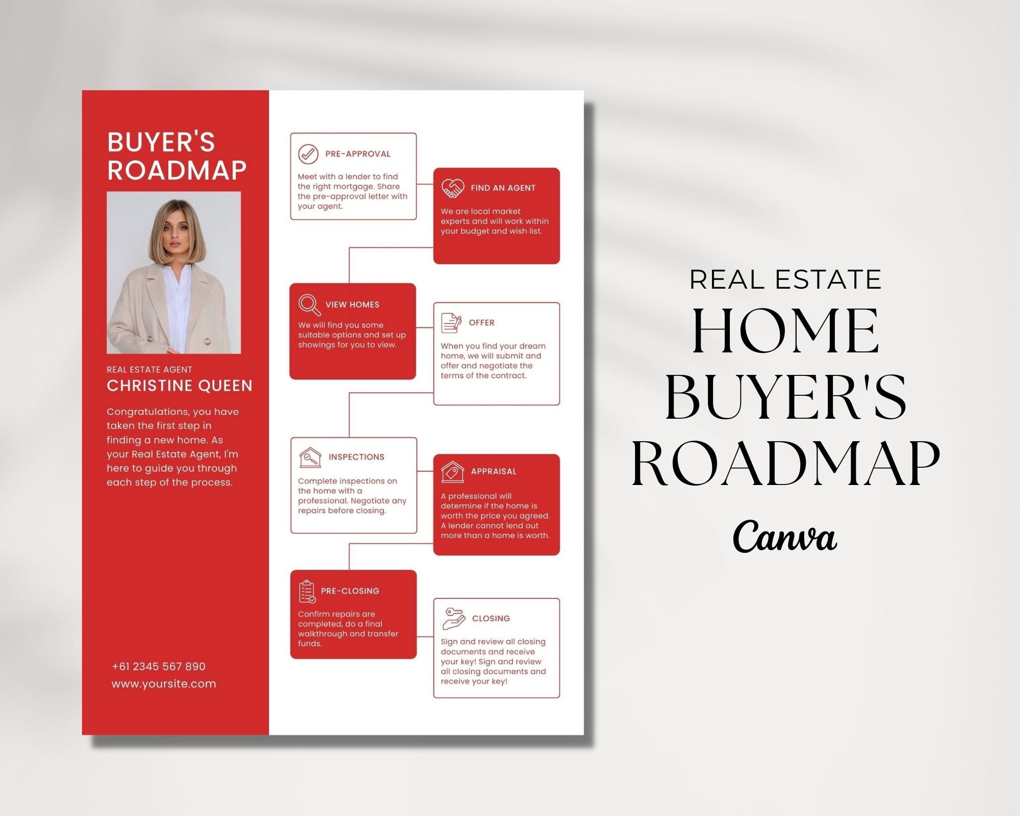 Red Real Estate Home Buyer Guide | Real Estate Marketing | Red Realtor ...