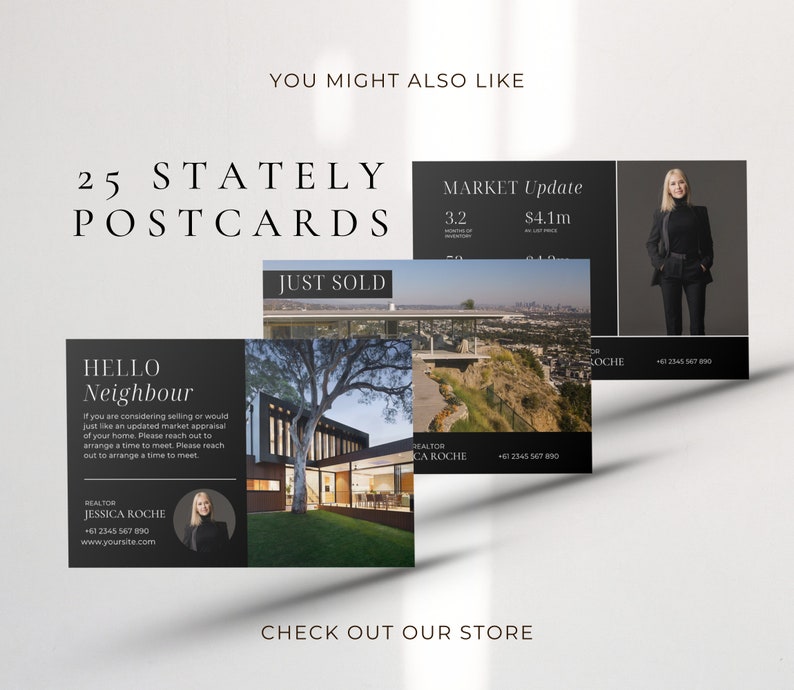 Real Estate Yard Sign Template Modern Real Estate Signs - Etsy