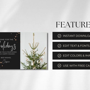 Real Estate Holiday Postcard | Realtor Christmas Card | Winter Real ...