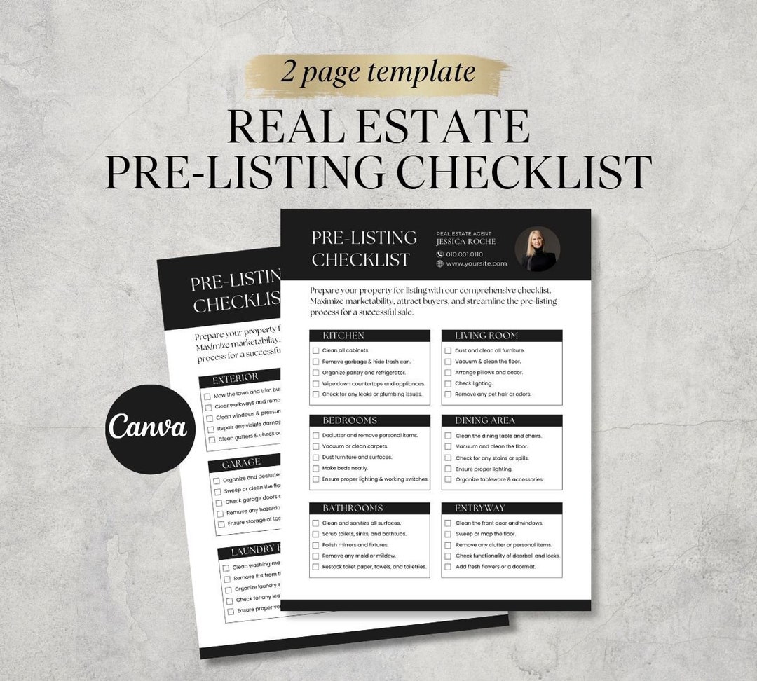 Luxury Real Estate Pre-listing Checklist | Realtor Marketing | Listing ...
