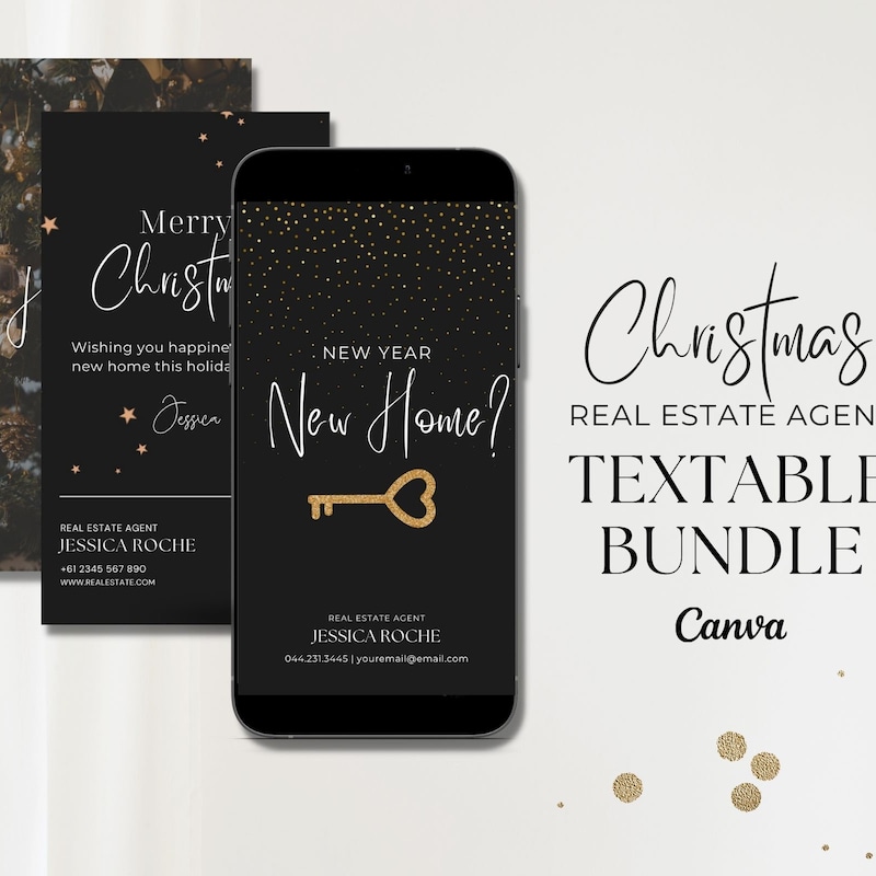 Realtor Holiday Text Card - Etsy