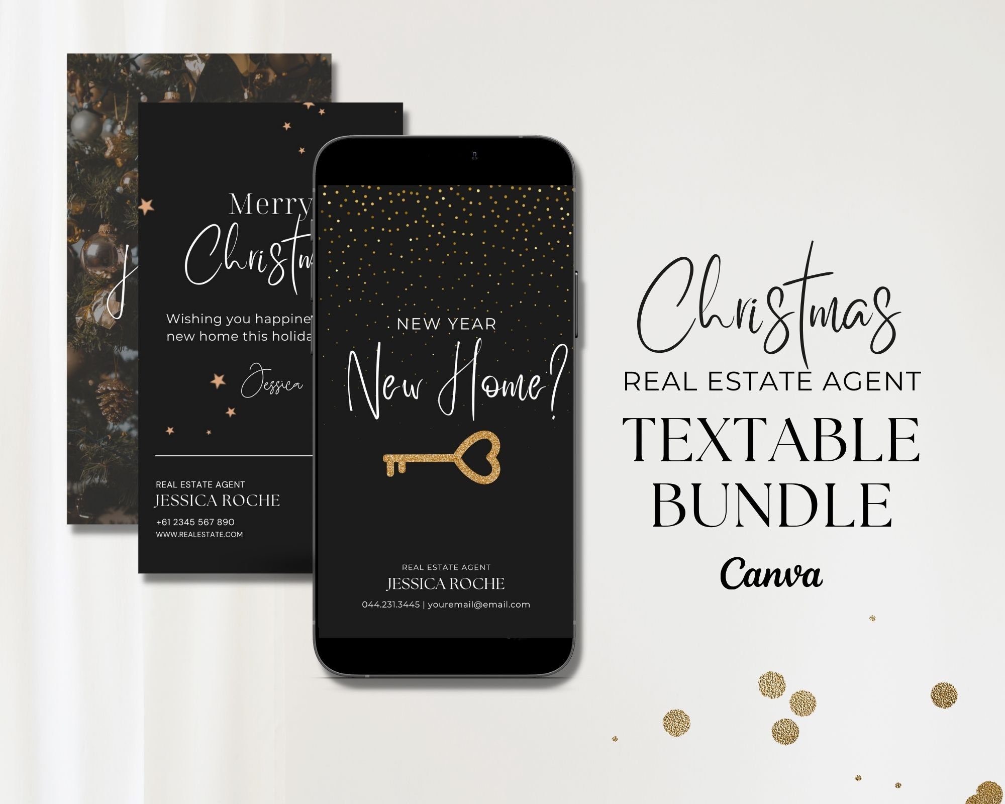 Real Estate Christmas Card | Realtor Textable Bundle | Luxury Real ...
