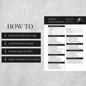 Real Estate Listing Management Checklist | Realtor Marketing | Real ...