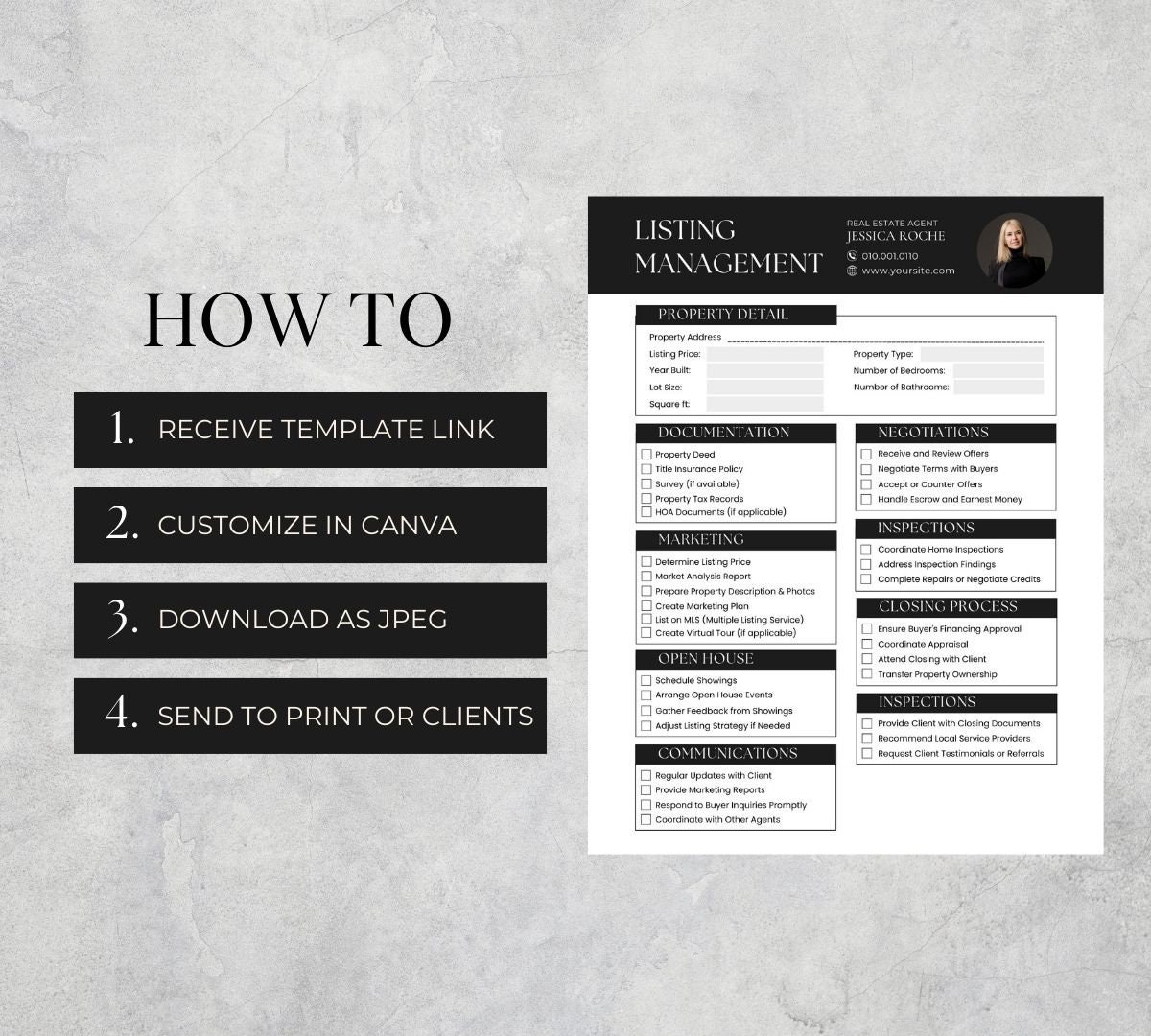 Real Estate Listing Management Checklist Realtor Marketing Real Estate ...