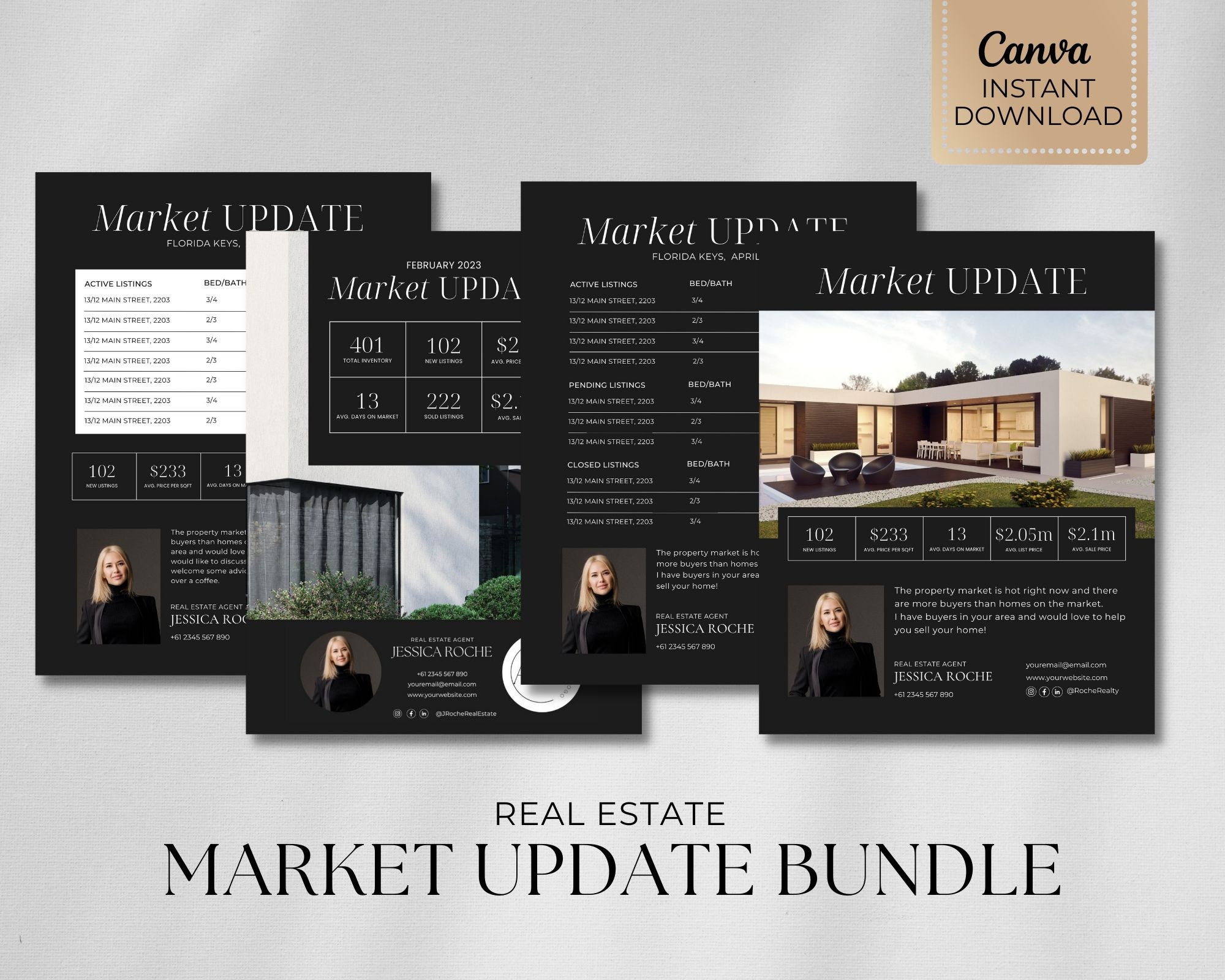 Real Estate Market Update Flyer Bundle | Real Estate Marketing ...