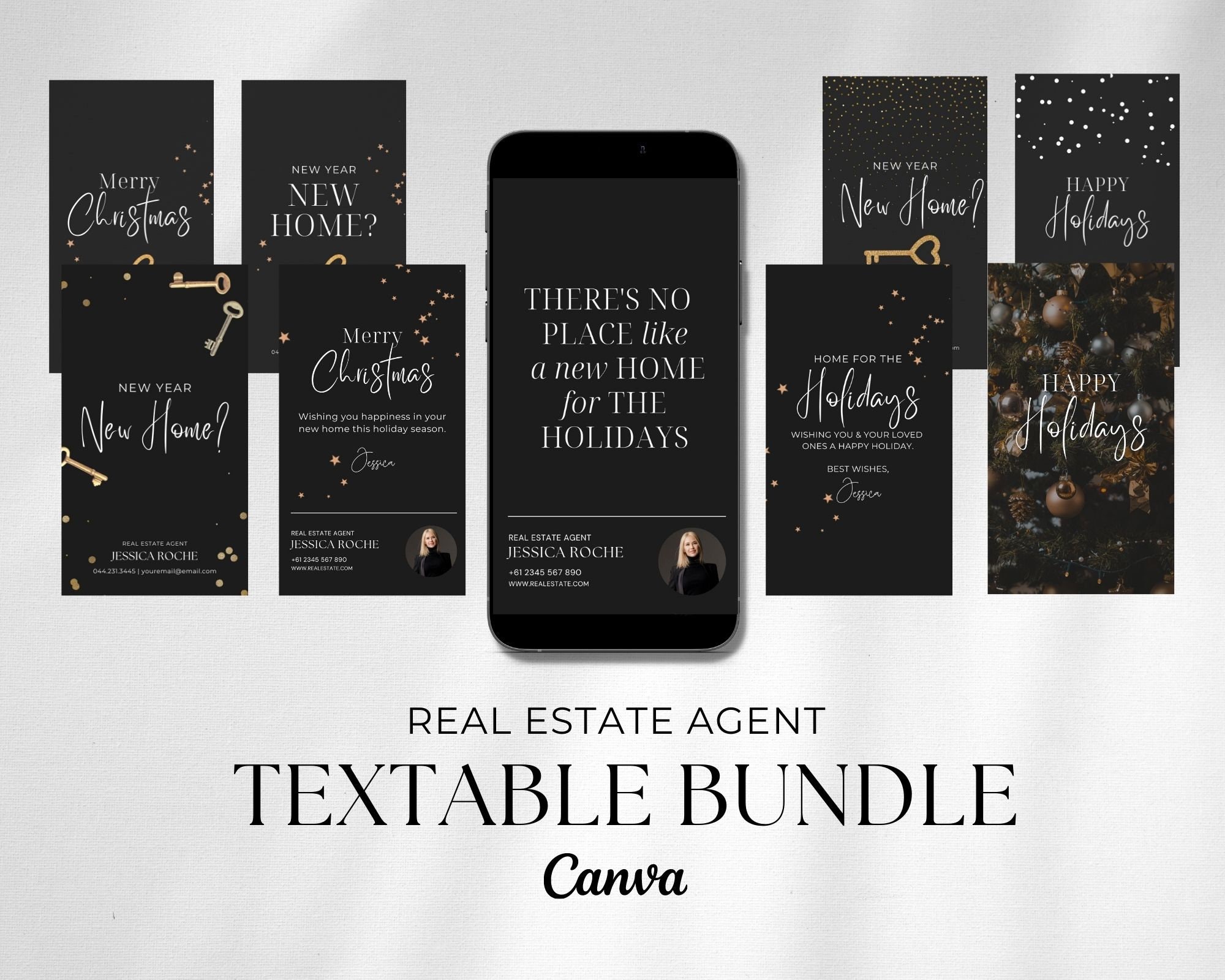 Real Estate Christmas Card | Realtor Textable Bundle | Luxury Real ...