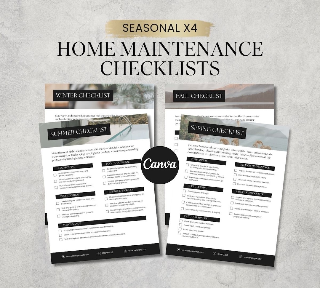 Quarterly Home Maintenance Checklist | Real Estate Marketing | Seasonal ...