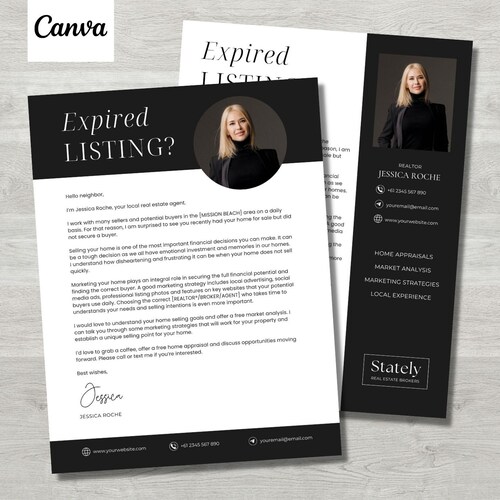 Real Estate Expired Listing Letterrealtor Marketing Canva - Etsy